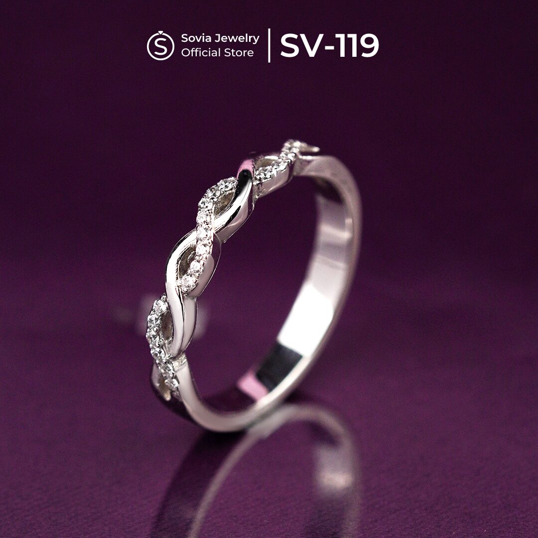 Cincin Couple Bahan Silver Model SV 119 - Sovia Jewelry