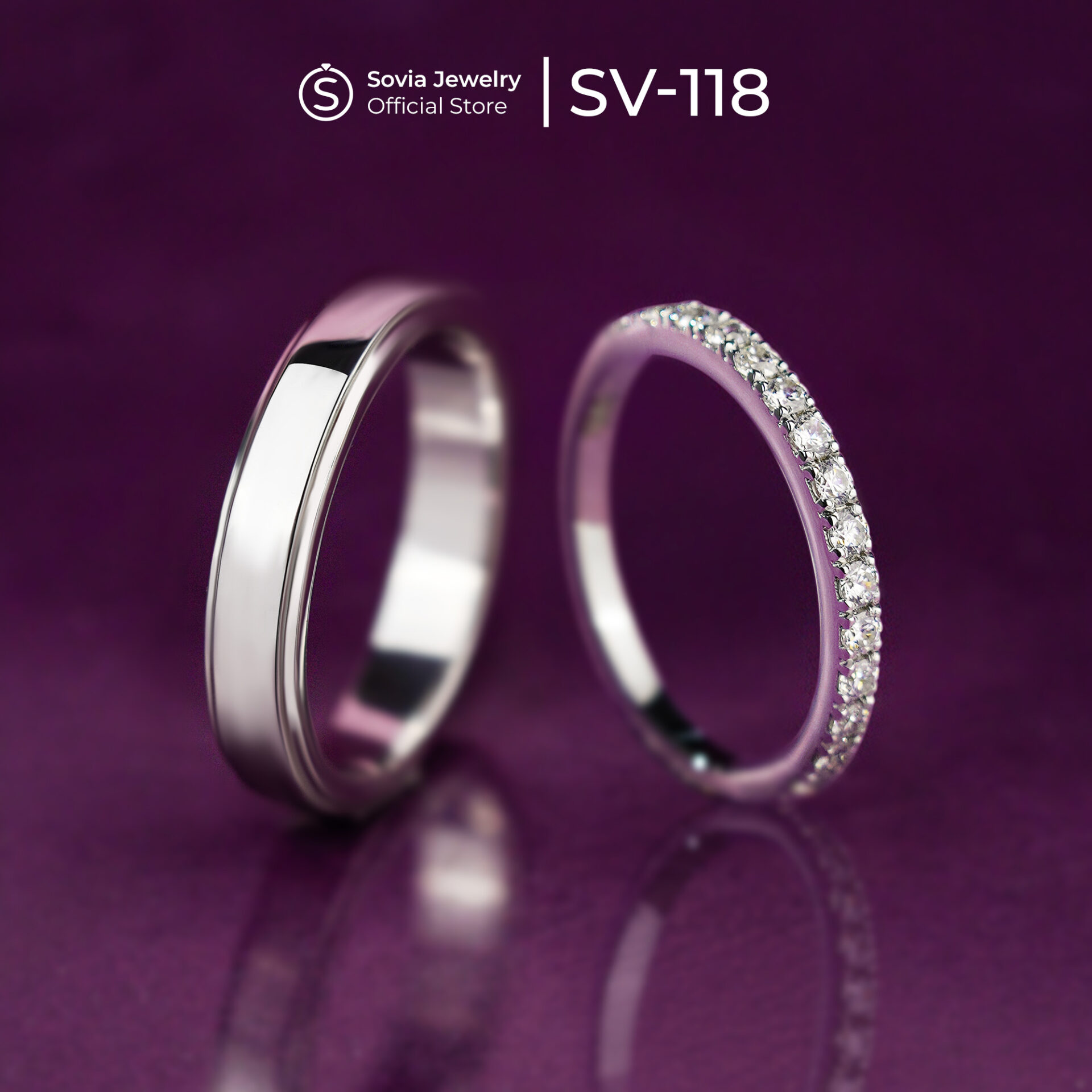 Cincin Custom Cincin Nikah Tunangan SV-118 - Sovia Jewelry